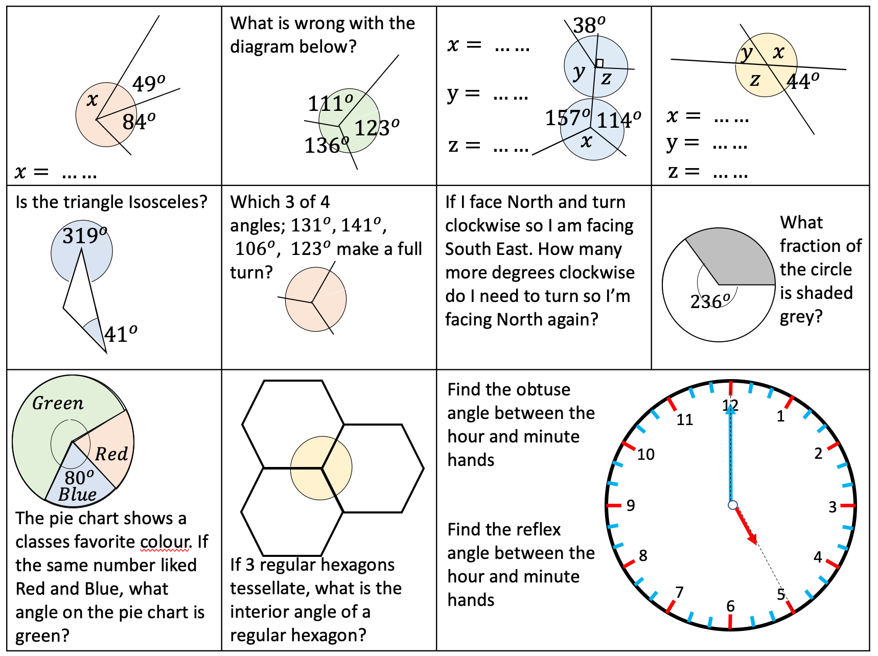 Angles round a point | MathsHKO