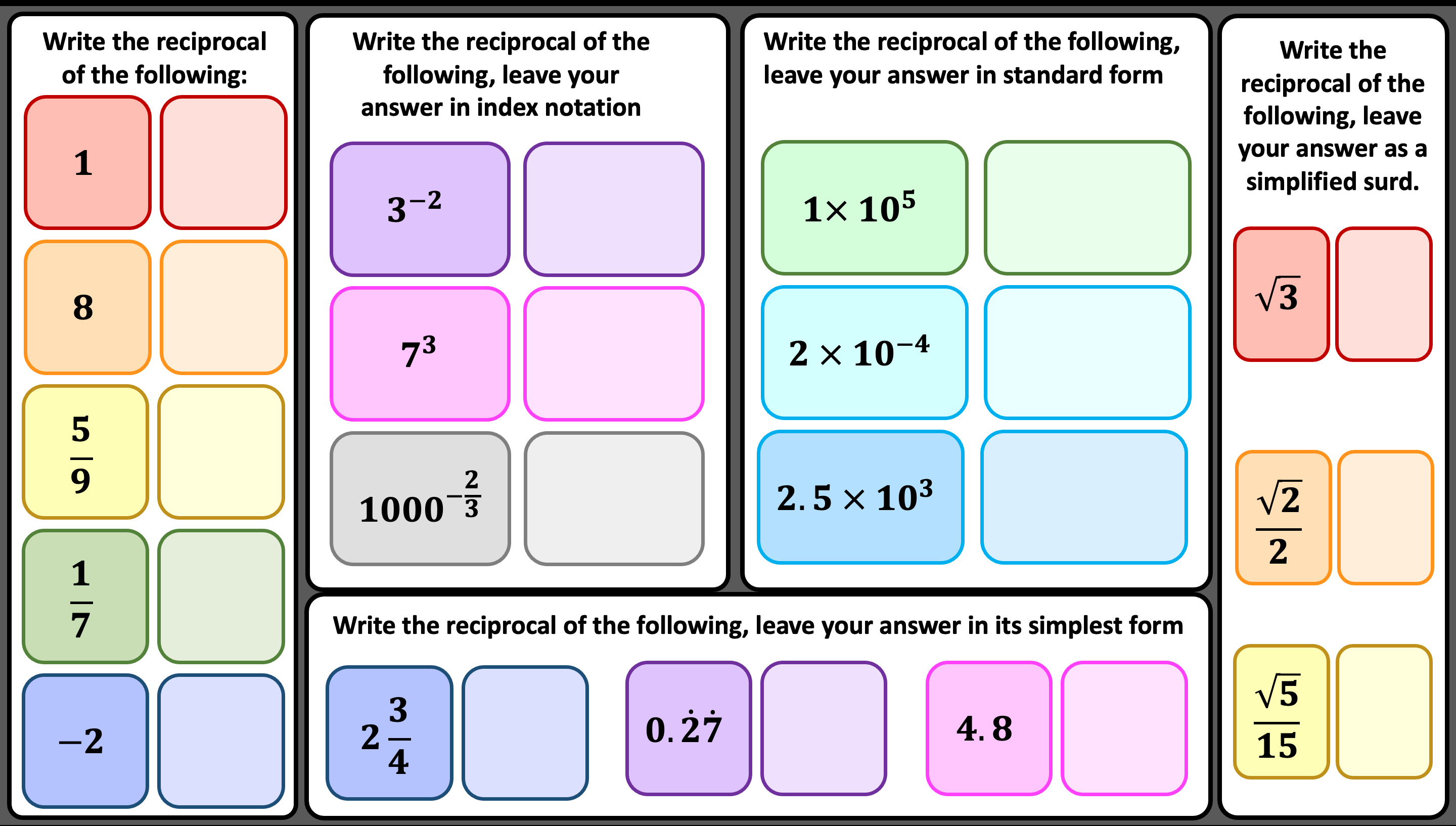 Reciprocals | MathsHKO